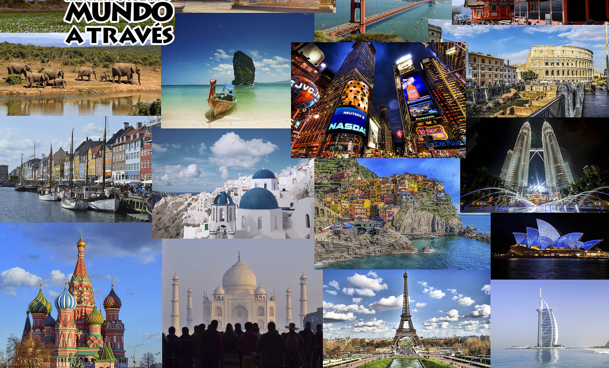 Collage De Viajes Por El Mundo Collage Viaje Online | MYPOSTER